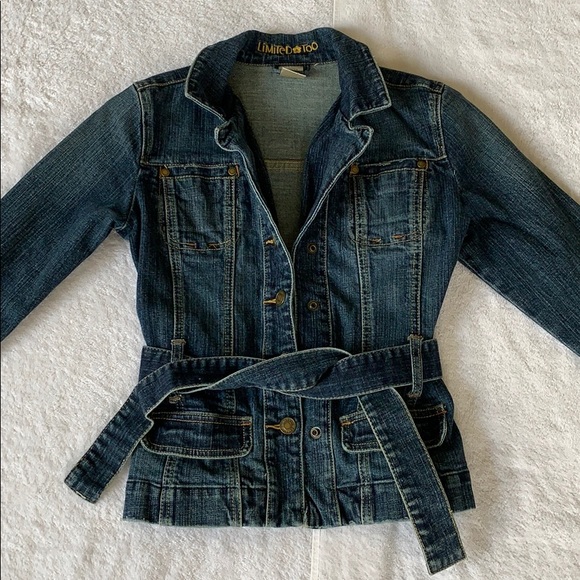 Limited Too | Jackets & Coats | Limited Too Belted Denim Jean Jacket ...